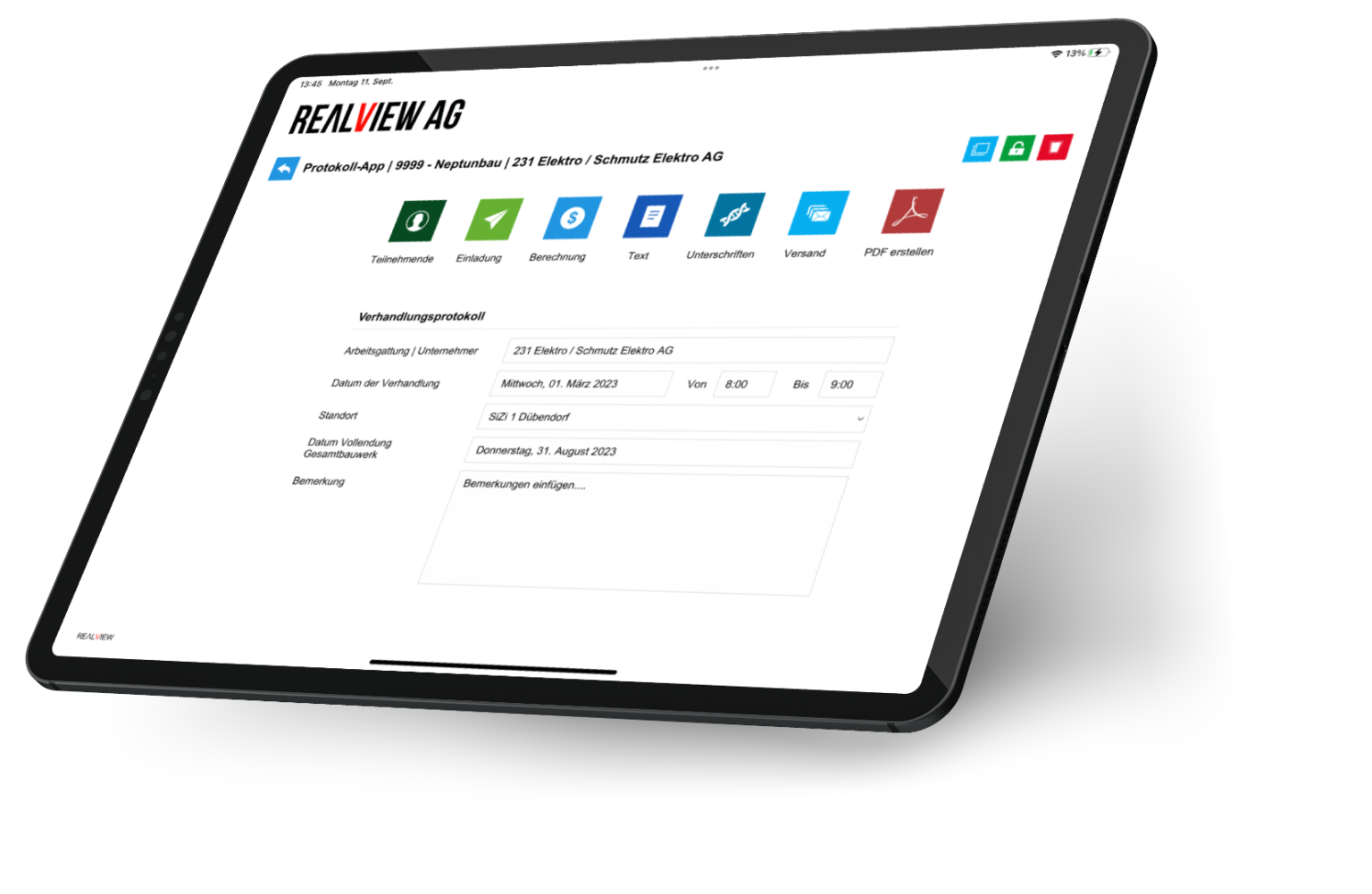 REALVIEW Vergabeprotokoll